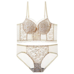 French Embroidery Lace Body Shaping Push Up Bra Sets – RoopKa